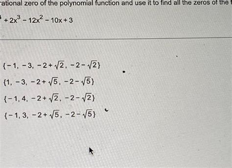 Answered Rational Zero Of The Polynomial Function And Use It To Find