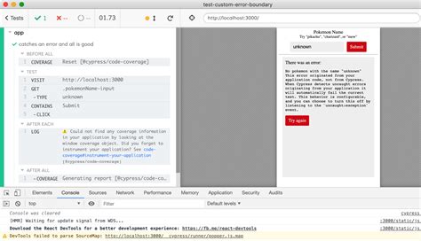 React Boundary Catches An Error But Fails The Test If Test Continues Issue Cypress Io