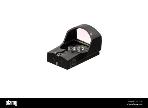 Modern Optical Collimator Sight Aiming Device For Shooting At Short Distances Isolate On A