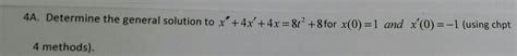 Solved Determine The General Solution To By Using LINEAR Chegg Com