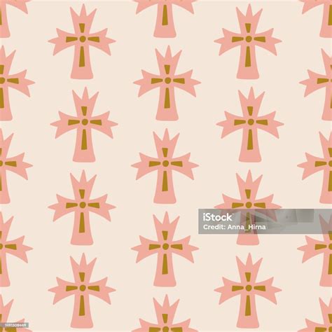 Motif Homogène Avec Des Croix Chrétiennes Impression Pour Textile