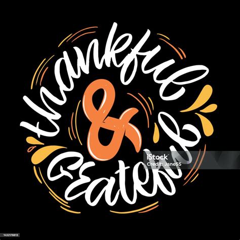 행복한 추수 감사절 감사하십시오 귀여운 손으로 그린 낙서 레터링 엽서 잎이있는 티셔츠 디자인 템플릿 10월에 대한 스톡 벡터 아트 및 기타 이미지 Istock