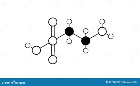 Taurine Chemical Formula Taurine 3d Realistic Chemical Molecular