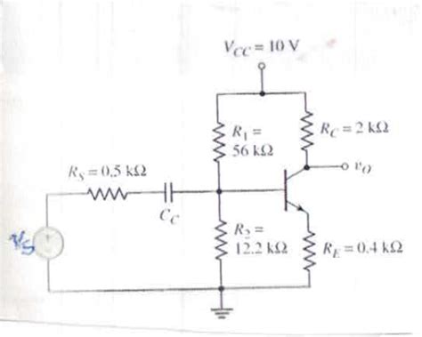 Solved Determine The Small Signal Voltage Gain And Input