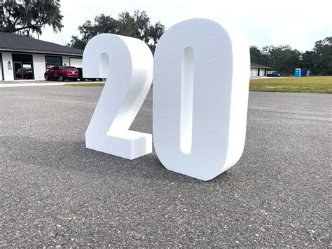 Large Standing Prop Background Numbers 3d Customizable Styrofoam