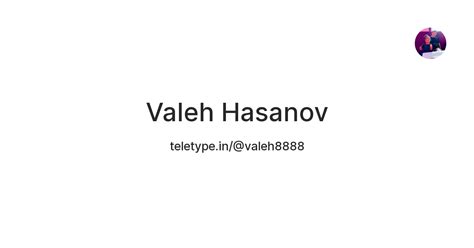 Valeh Hasanov — Teletype