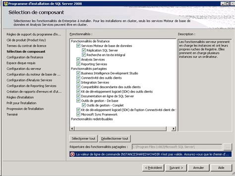 Installation Sqlserver 2008 Winserver 2008 Message Erreur