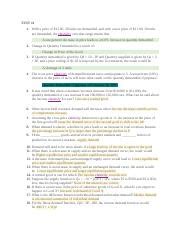 Econ Test Questions Docx TEST With A Price Of Units Are Demanded And With A