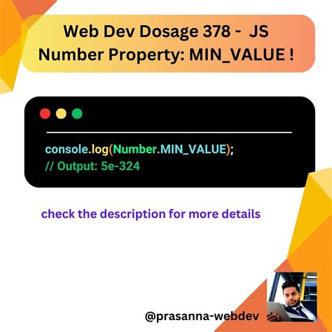 Javascript Number Property Minvalue Prasanna D Posted On The Topic