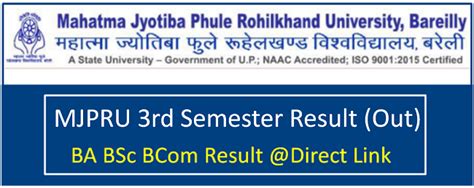Mjpru Ba 3rd And 5th Sem Result 2024 घोषित Link Check Mjpru Results Online Univexamresult
