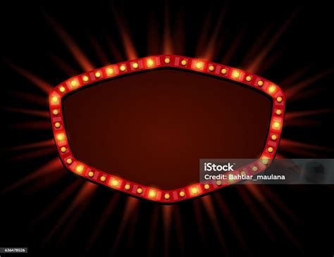 램프가 있는 간판 복고풍 스타일 전구가 있는 빈티지 배너 0명에 대한 스톡 벡터 아트 및 기타 이미지 0명 Theatrical Performance 간판 Istock