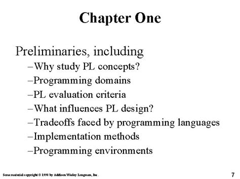 Programming Languages Introduction Some Material Copyright 1998 By