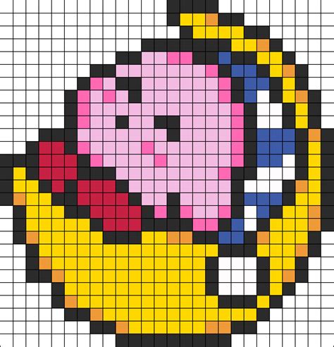 Sleepy Kirby Perler Bead Pattern Bead Sprites Characters Fuse Bead Patterns