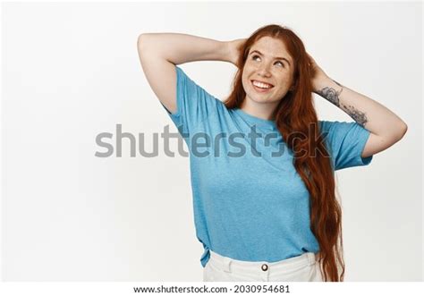 Image Relaxed Smiling Redhead Girl Lying Stock Photo Shutterstock
