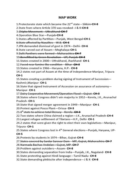 Map Work Pdf Gujarat Politics Of India