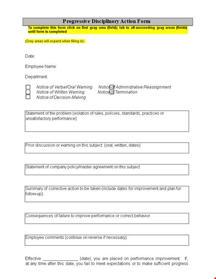 Employee Write Up Sample Template