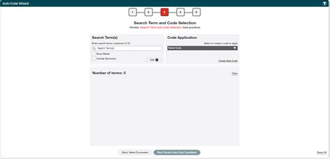 Auto Code Step 3 Search Term And Code Selection Dedoose Learning Center