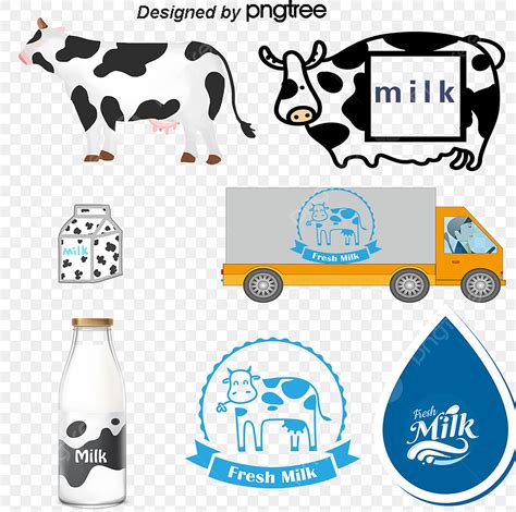 우유 일러스트 원소 젖소 우유 병 Png 일러스트 및 Psd 이미지 무료 다운로드 Pngtree