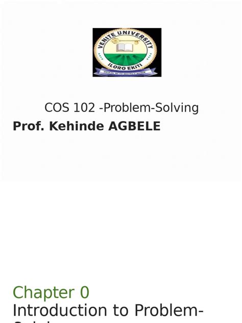 Cos 102 C Introduction To Problem Solving Pdf Computer Program