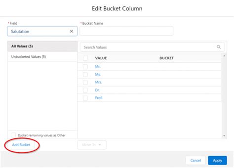 What Is Bucket Field In Salesforce Create And Use A Bucket Field
