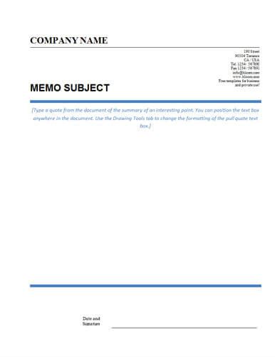Memo Format Bonus Memo Templates