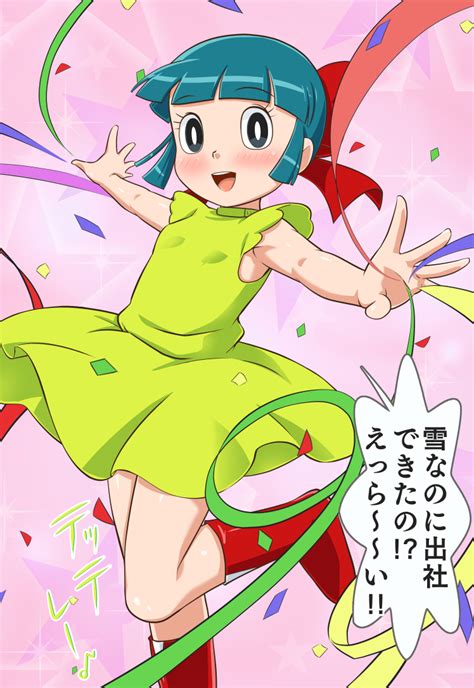 The Big Imageboard Tbib 1girl Black Eyes Doraemon Green Hair Roboko