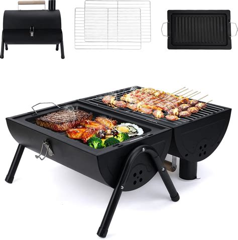 Kiuet Portable Charcoal Grillsmall Folding Outdoor Smokermini