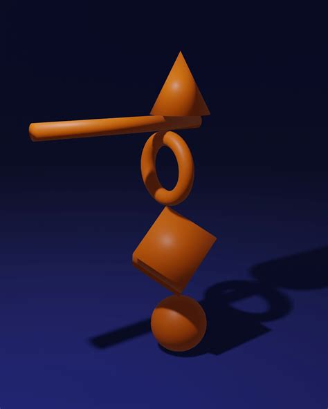 파란색 배경에 주황색 개체의 3d 이미지 사진 Unsplash의 무료 번역하다 이미지