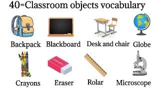 Classroom Objects Vocabulary Words In English Learn A Doovi