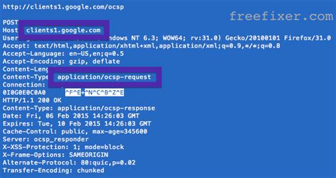 Clients Google Com Ocsp Digital Certificate Revocation Status Check The FreeFixer Blog