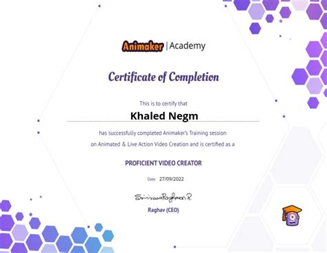 Khaled Negms Certificate