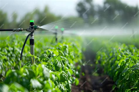 Premium Photo Automated Irrigation System With Sensors Adjusting