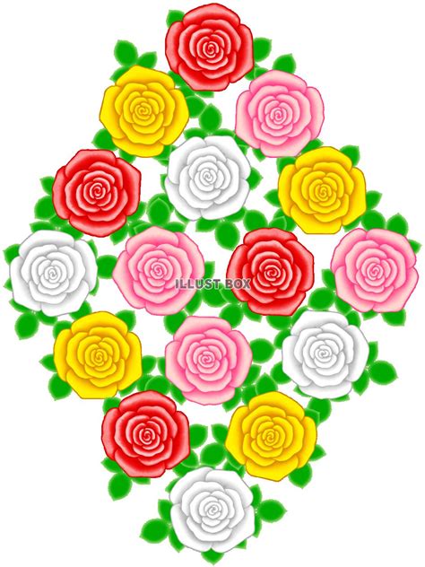 無料イラスト 薔薇の花模様壁紙画像シンプル背景素材イラスト透過png