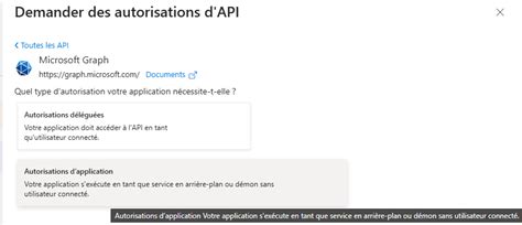 Créer Une Application Azure Pour Utiliser Lapi Microsoft Graph