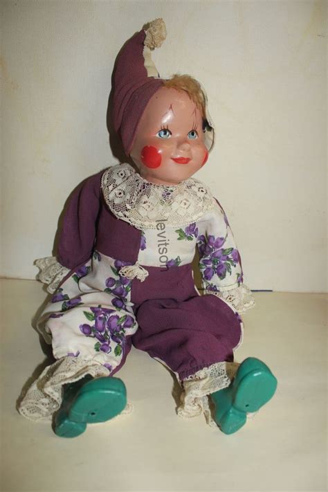Кукла СССР Клоун Редчайший Отличный Пресс опилки Vintage Dolls Vintage Clown Bear Doll
