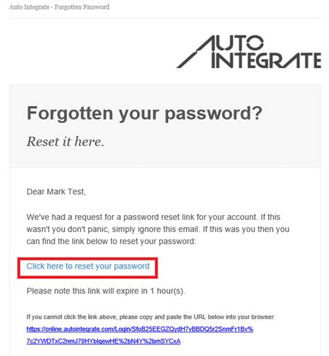 Forgotten Credentials Auto Integrate