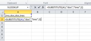 Función sustituir Excel cambia unos caracteres por otros en texto