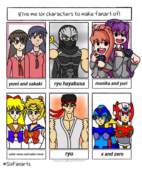 Six Characters Random By Patrici8 On Deviantart