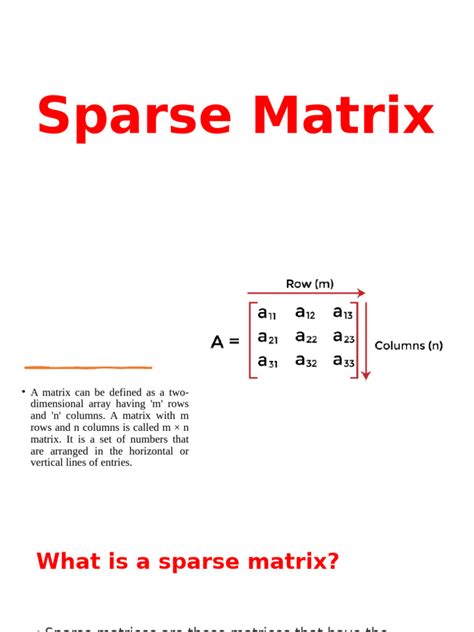Ds Class 7 Sparse Matrix Aiandml Pdf Matrix Mathematics Computer