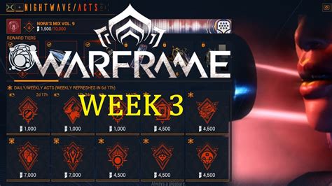 Warframe Nora Nights Vol 9 Nightwave Challenges Week 3 Youtube