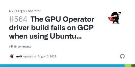 The Gpu Operator Driver Build Fails On Gcp When Using Ubuntu 2204