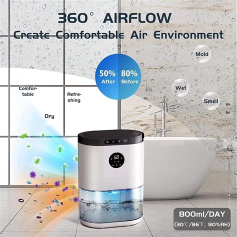 Dehumidifier 2300ml 78oz Quiet Dehumidifier With Auto Defrost And Timer For Home 500 Sq Ft Safe