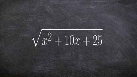 Simplify Radicals Simplify Square Root Of A Trinomial Radicand Youtube