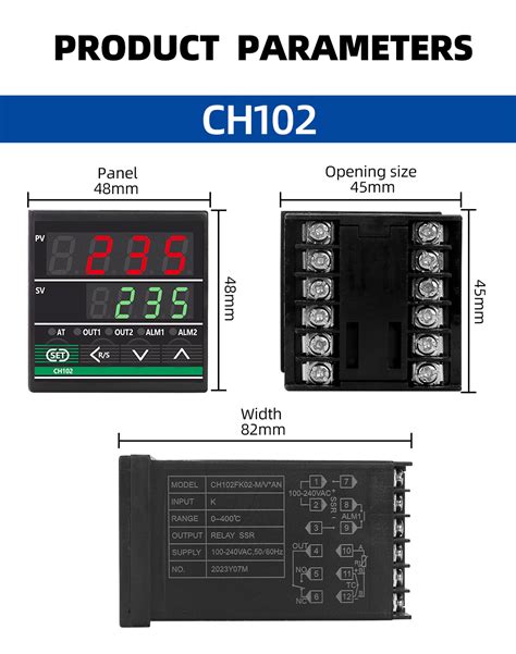 Taxnele Thermostat Digital Temperature Pid Controller Ch102 Ch402 Ch702