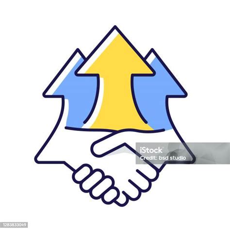 시너지 효과 Rgb 컬러 아이콘 개념에 대한 스톡 벡터 아트 및 기타 이미지 개념 개선 경영자 Istock