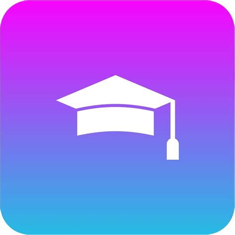 졸업 모자 아이콘 프리미엄 벡터