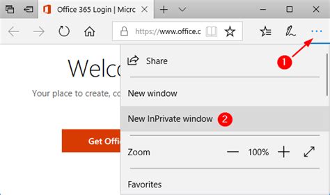 Activate Inprivate Browsing Mode In Microsoft Edge