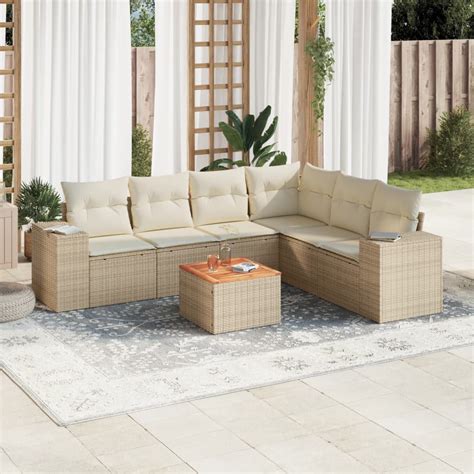 Vidaxl Garden Sofa Set Beige Wayfair