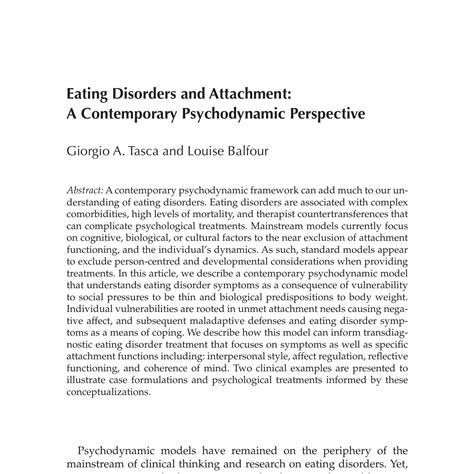 Eating Disorders And Attachmentpdf Docdroid