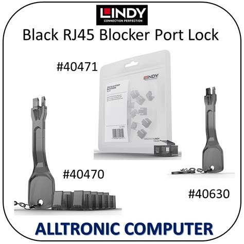 Lindy Rj45 Port Blocker Black Ethernet Blocker Lan Port Blocker